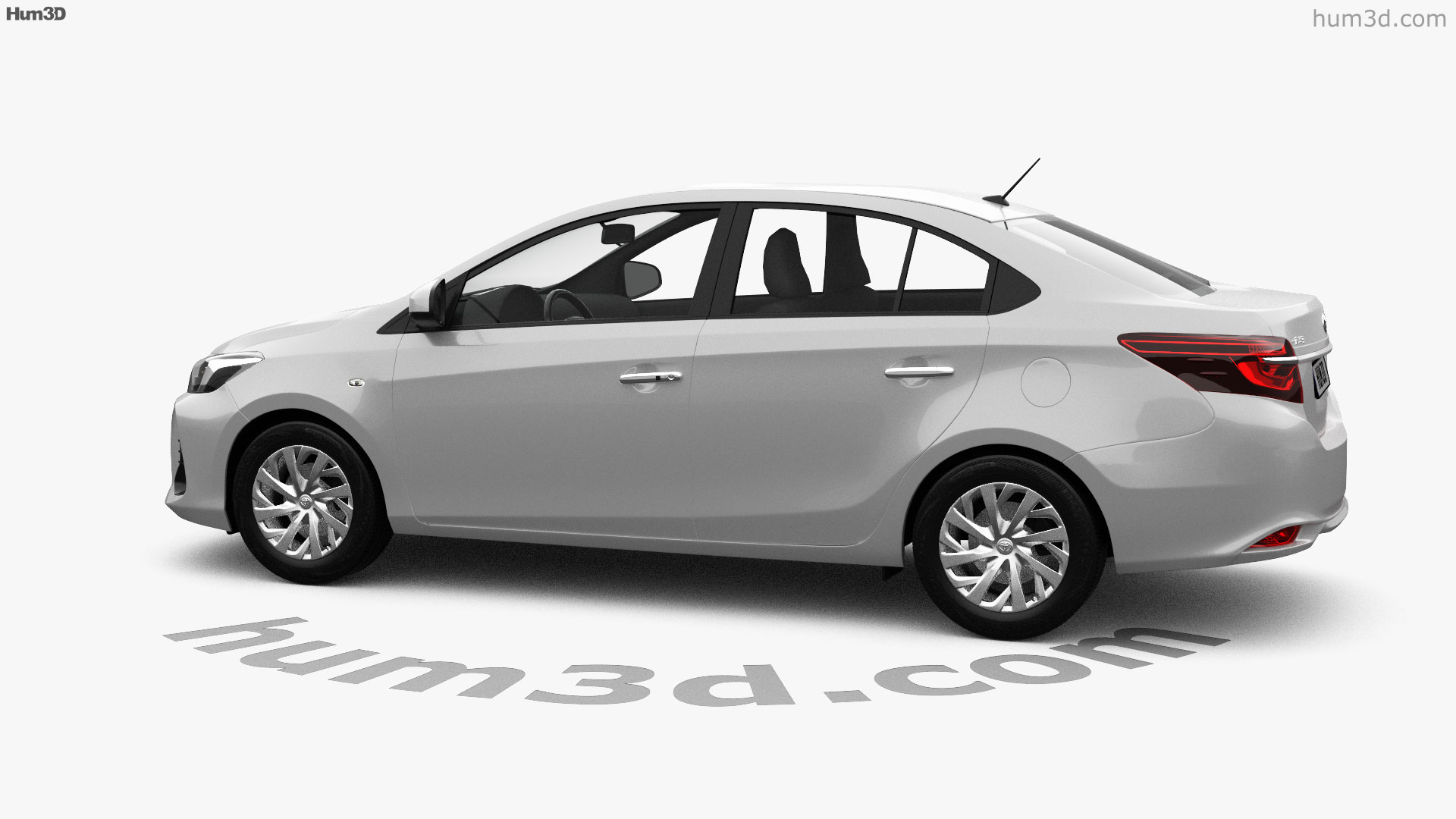 360 view of Toyota Vios CN-spec 2024 3D model - 3DModels store