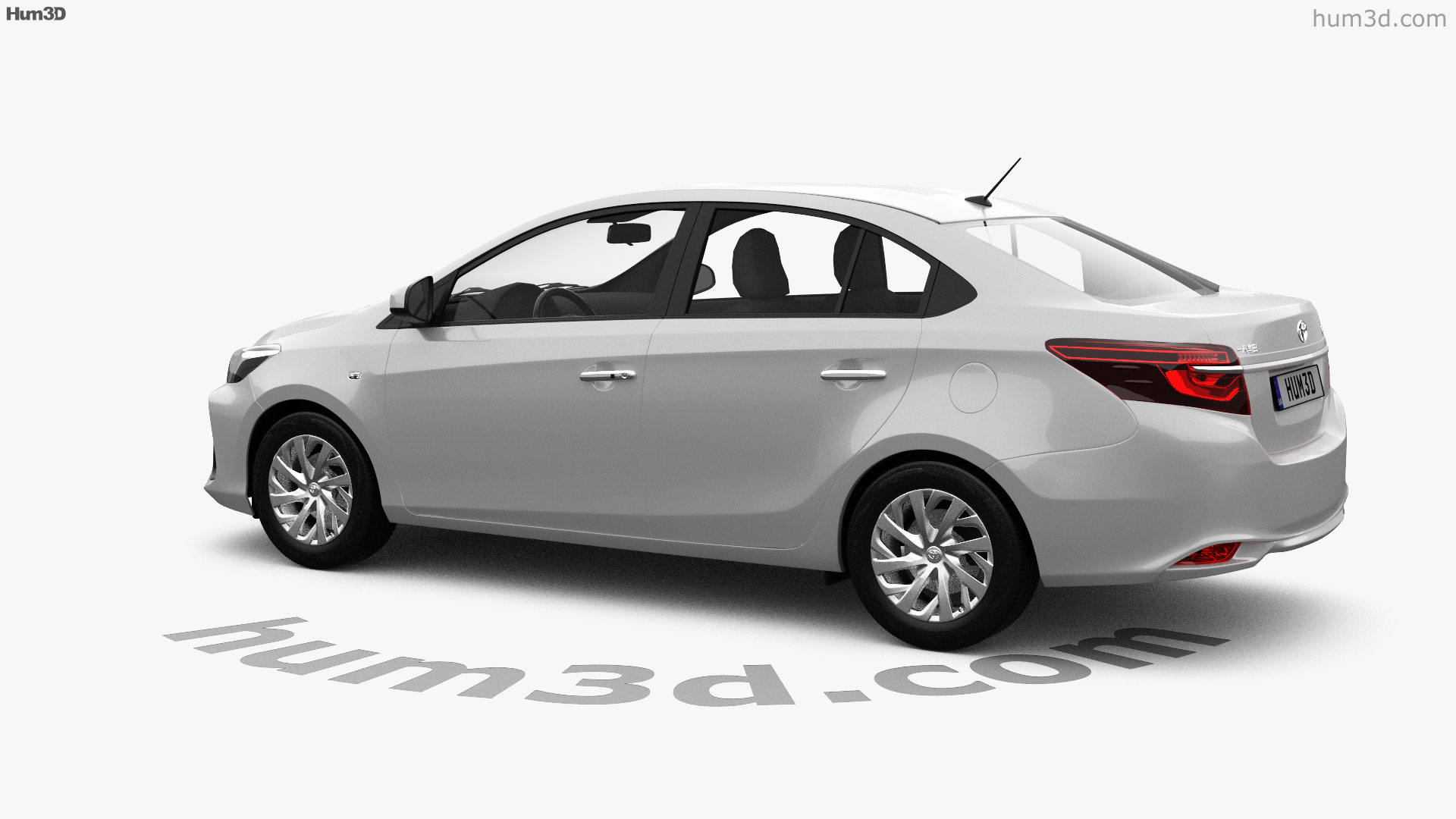 360 view of Toyota Vios CN-spec 2024 3D model - 3DModels store