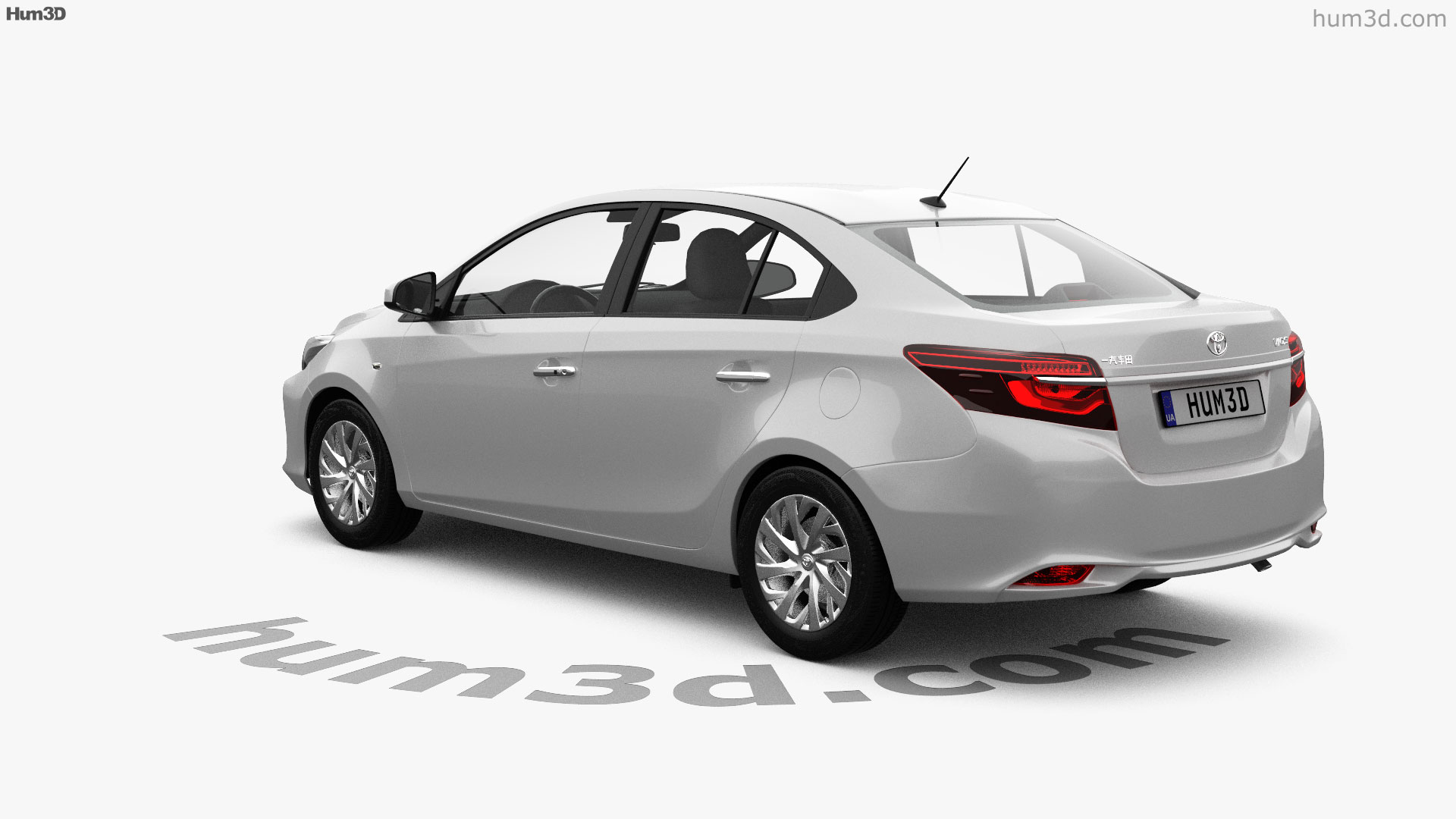 360 view of Toyota Vios CN-spec 2024 3D model - 3DModels store