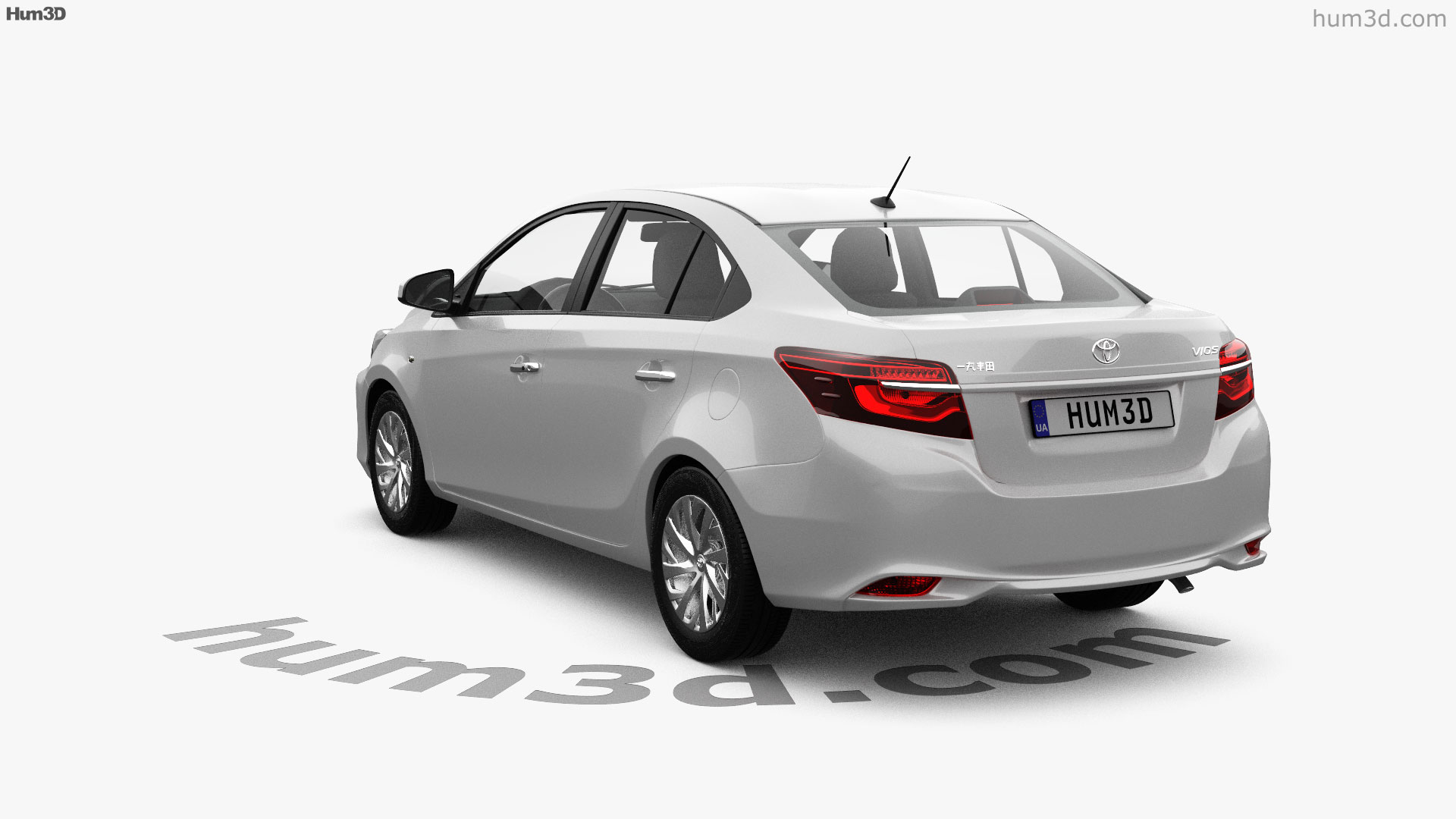 360 view of Toyota Vios CN-spec 2024 3D model - 3DModels store