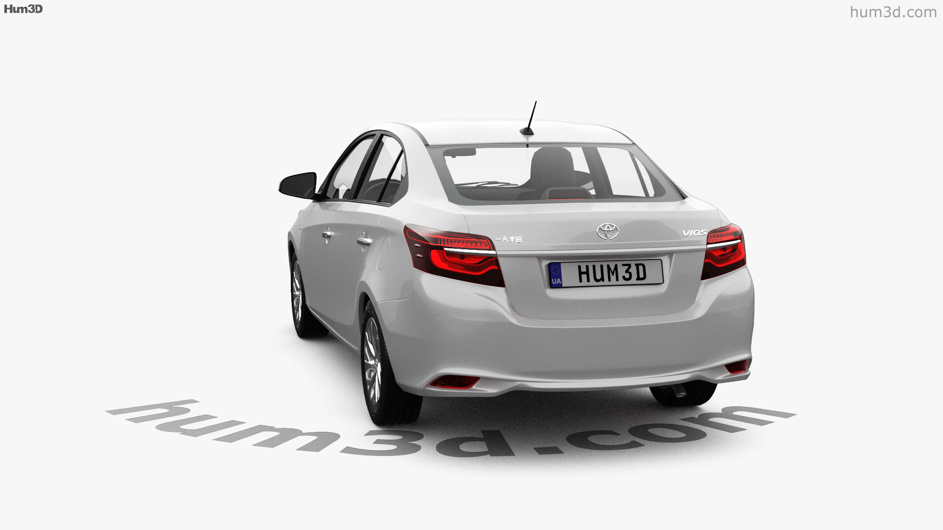 360 view of Toyota Vios CN-spec 2024 3D model - 3DModels store