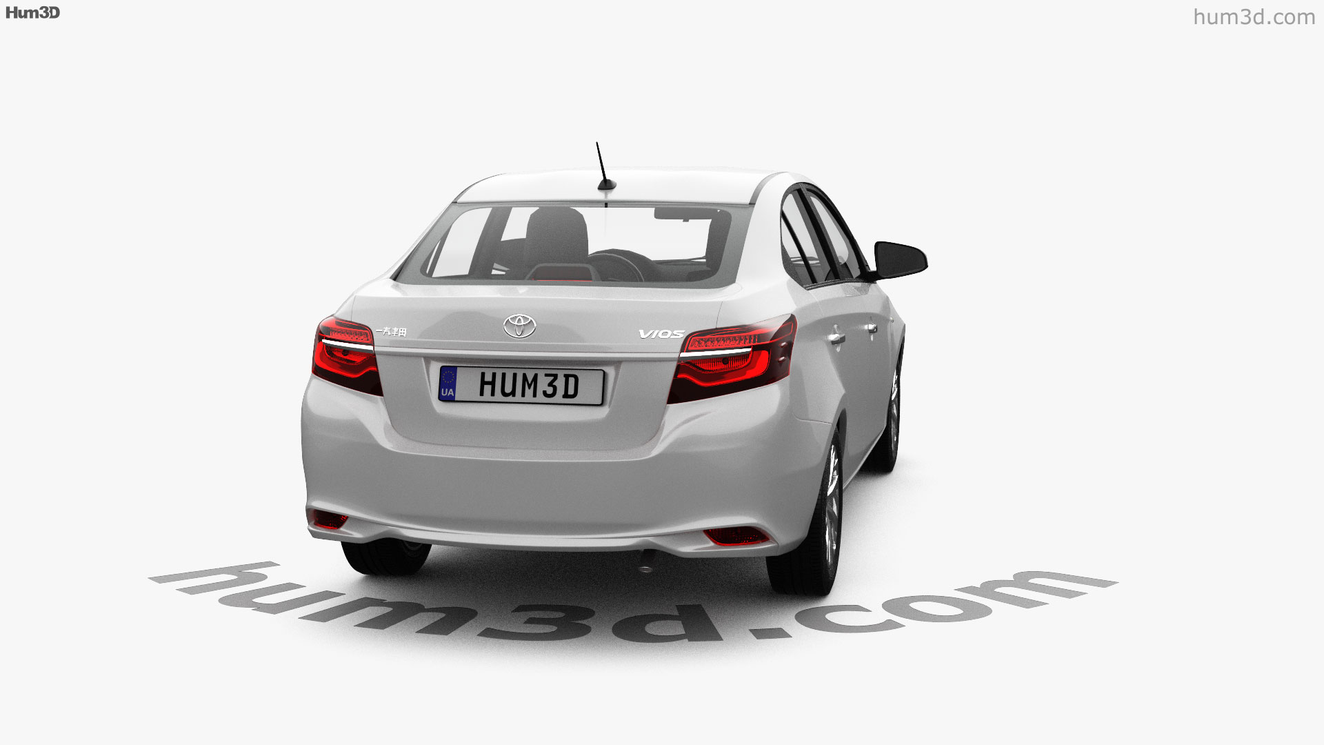 360 view of Toyota Vios CN-spec 2024 3D model - 3DModels store