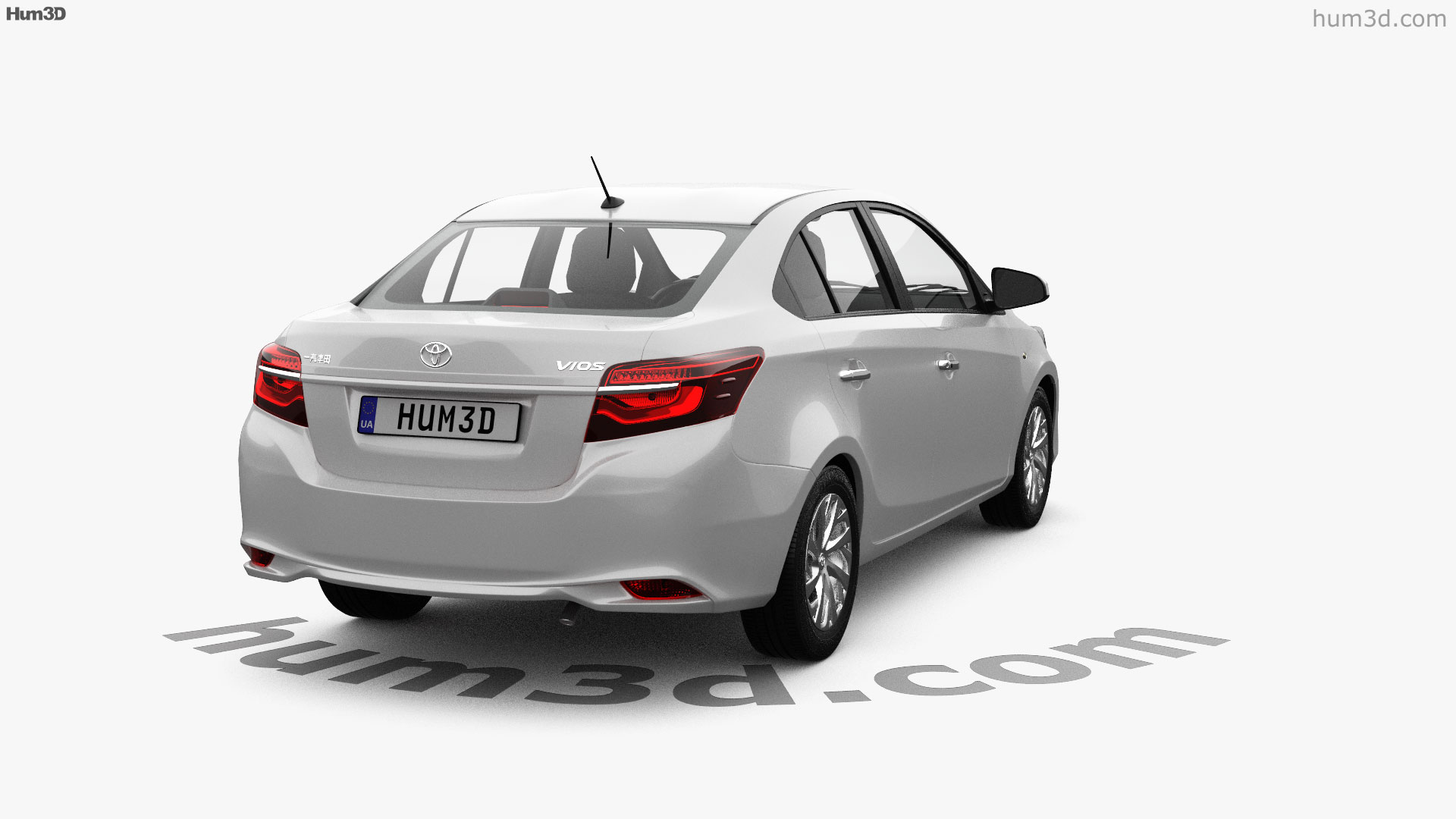 360 view of Toyota Vios CN-spec 2024 3D model - 3DModels store