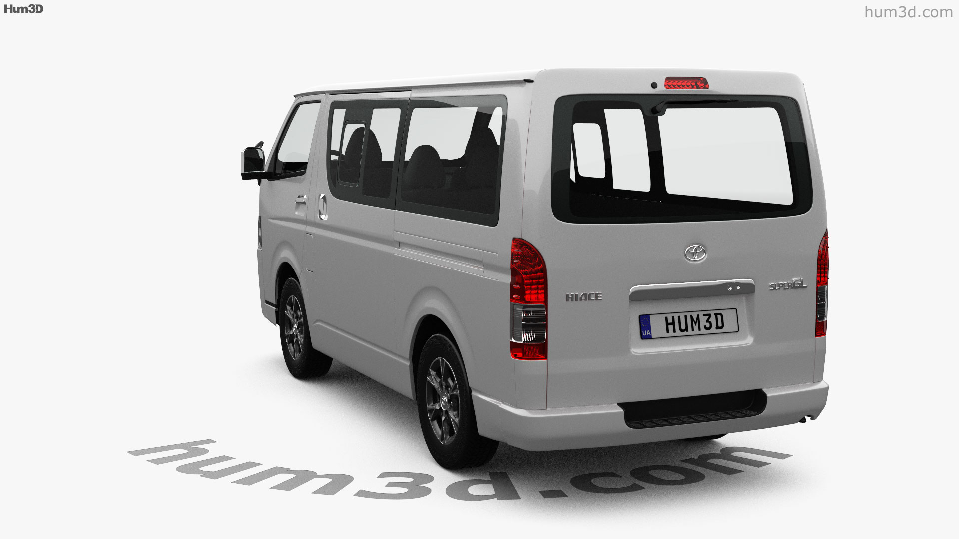 360 view of Toyota Hiace Combi SuperGL DX L1H1 2016 3D model - 3DModels ...