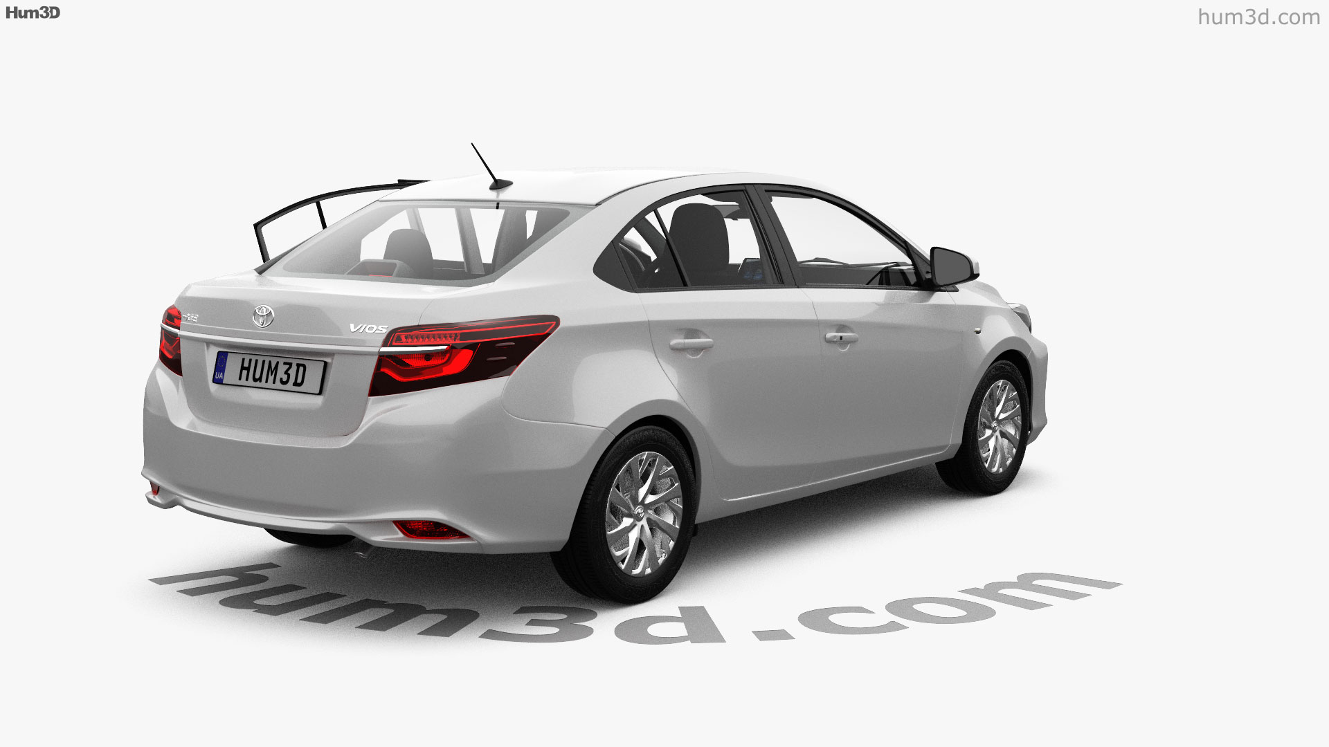360 view of Toyota Vios CN-spec with HQ interior 2024 3D model ...