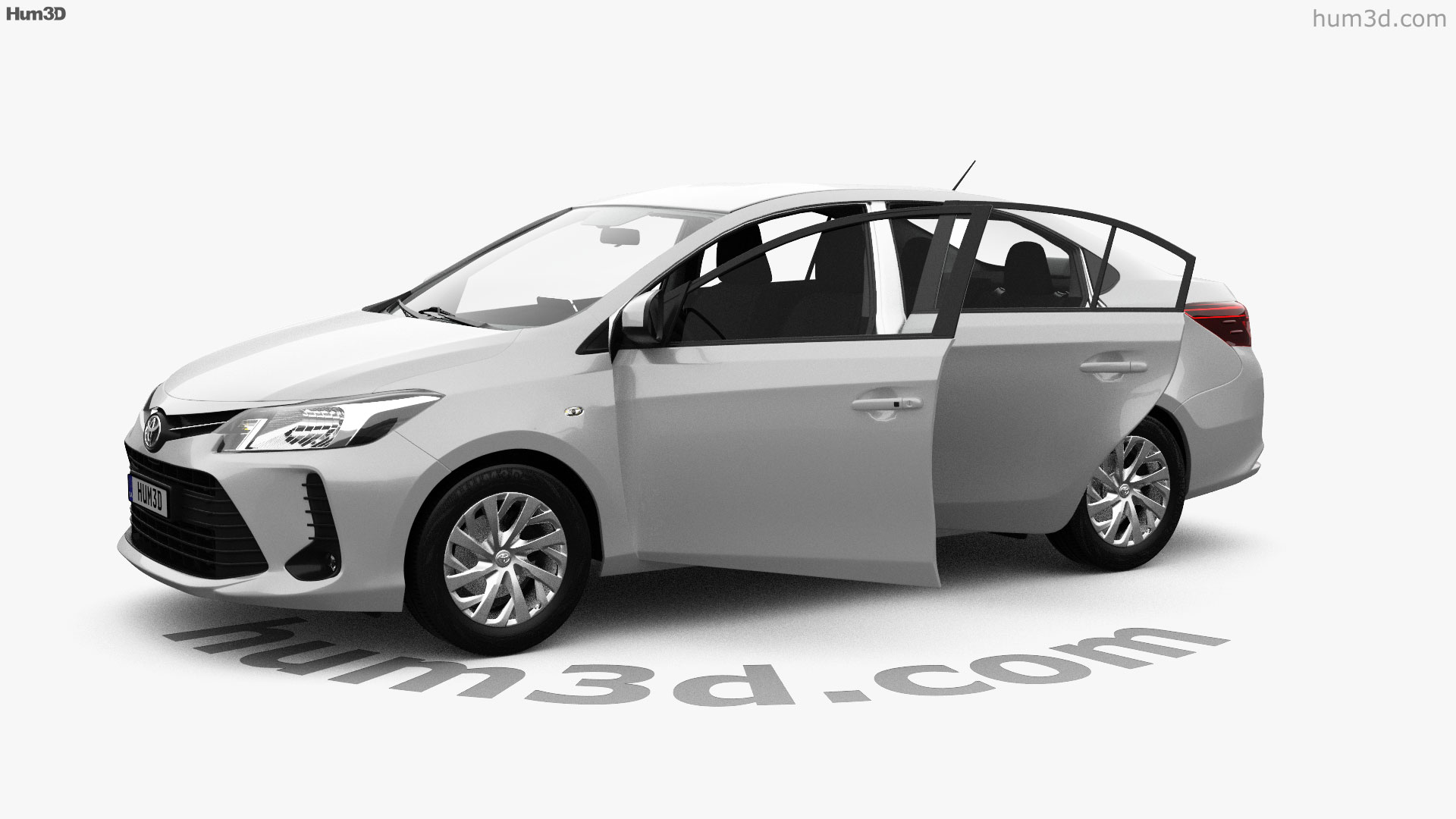 360 view of Toyota Vios CN-spec with HQ interior 2024 3D model ...