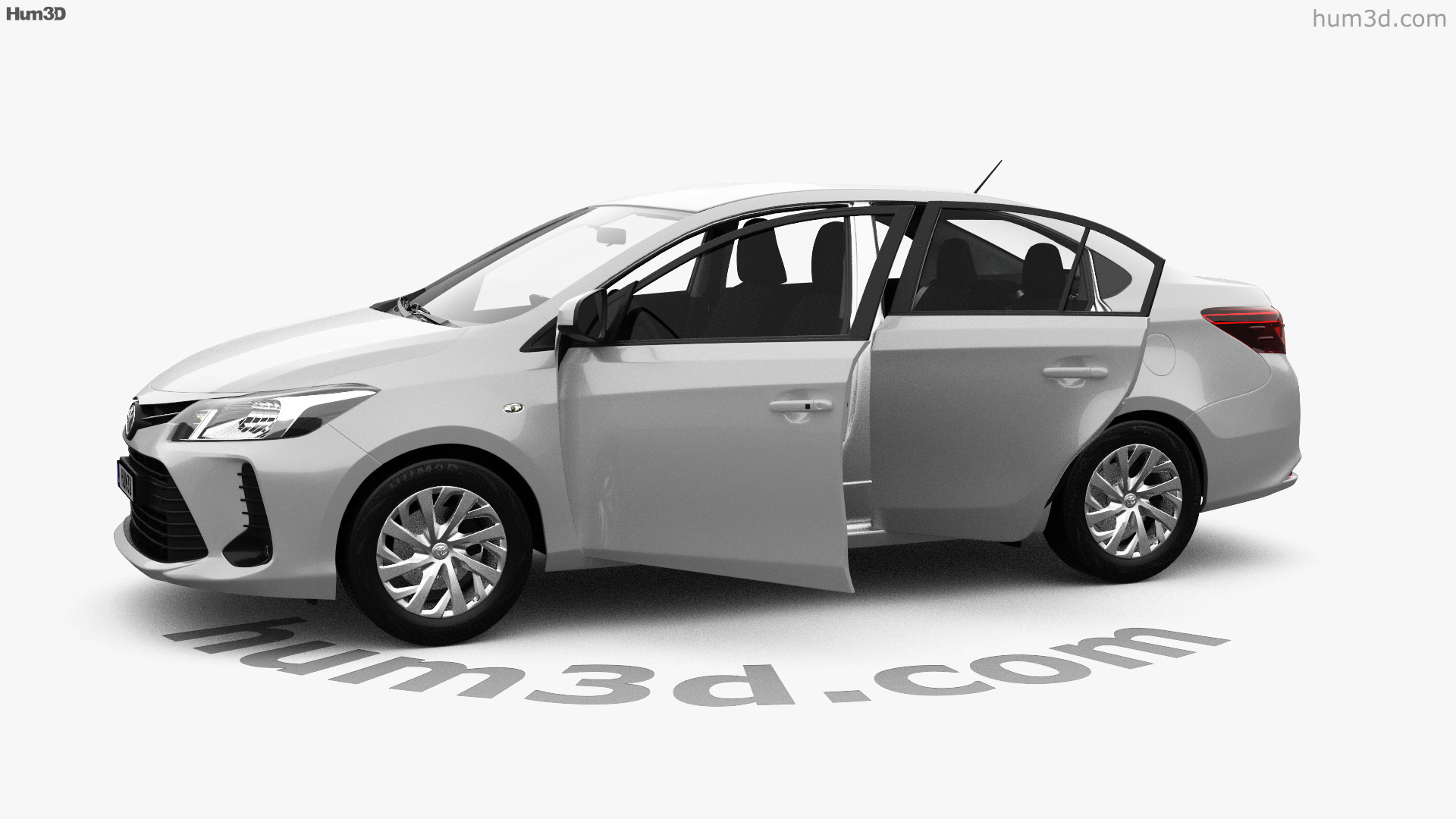 360 view of Toyota Vios CN-spec with HQ interior 2024 3D model ...
