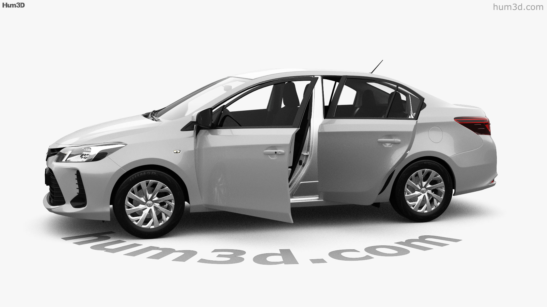360 view of Toyota Vios CN-spec with HQ interior 2024 3D model ...
