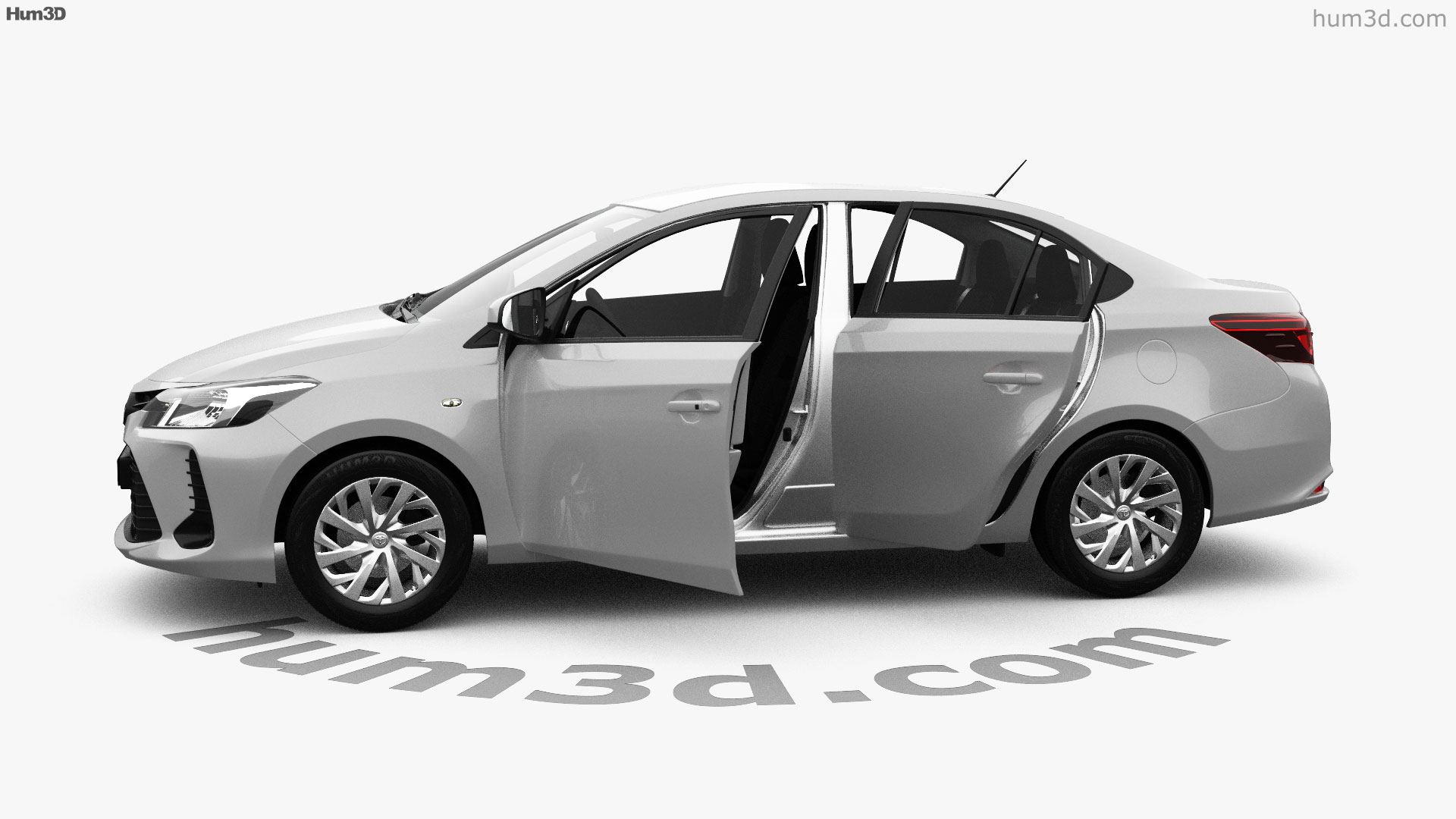 360 view of Toyota Vios CN-spec with HQ interior 2024 3D model ...