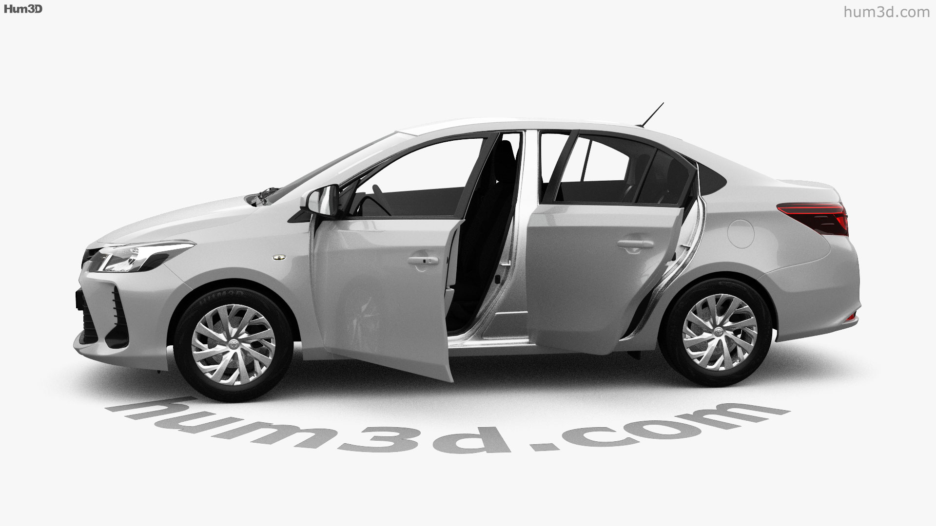 360 view of Toyota Vios CN-spec with HQ interior 2024 3D model ...