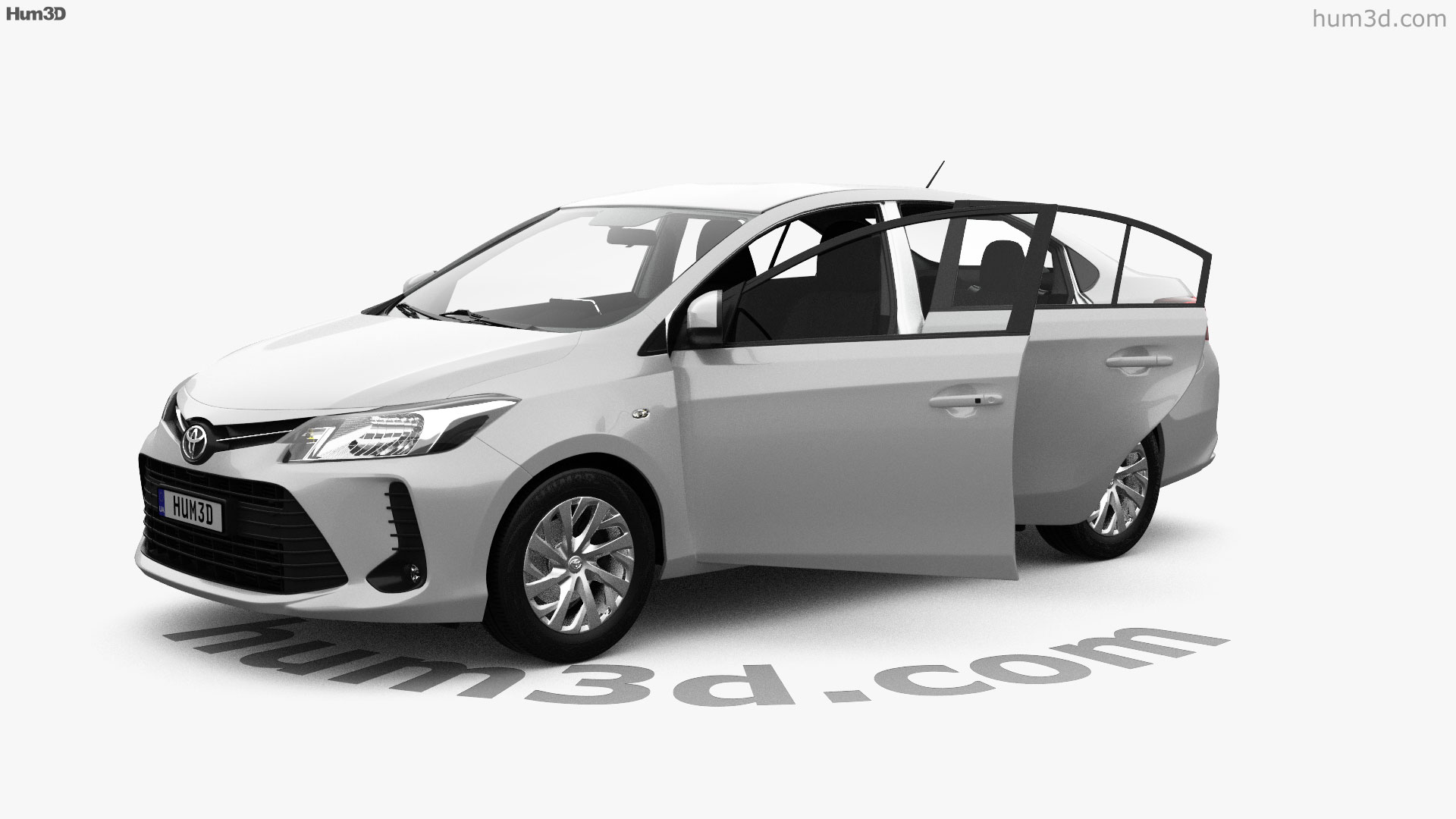360 view of Toyota Vios CN-spec with HQ interior 2024 3D model ...