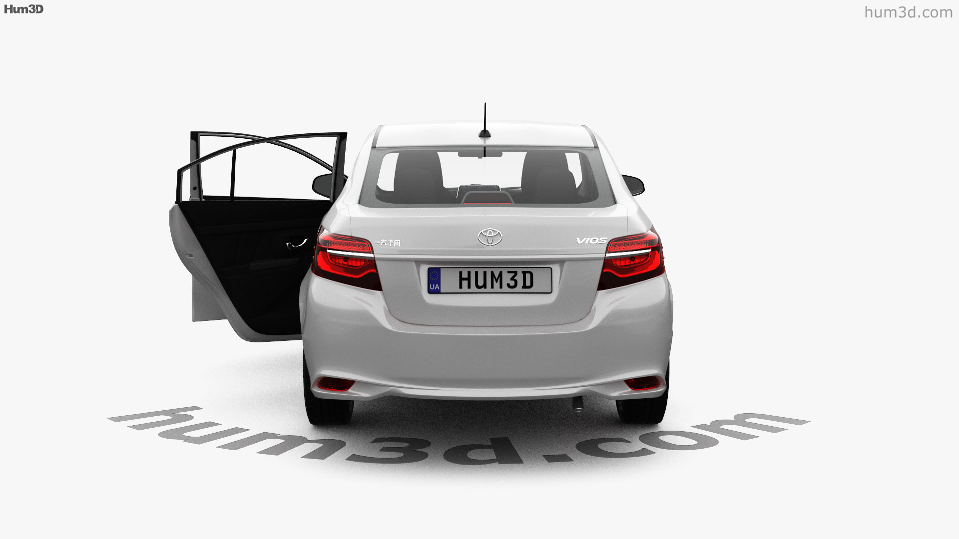 360 view of Toyota Vios CN-spec with HQ interior 2024 3D model ...