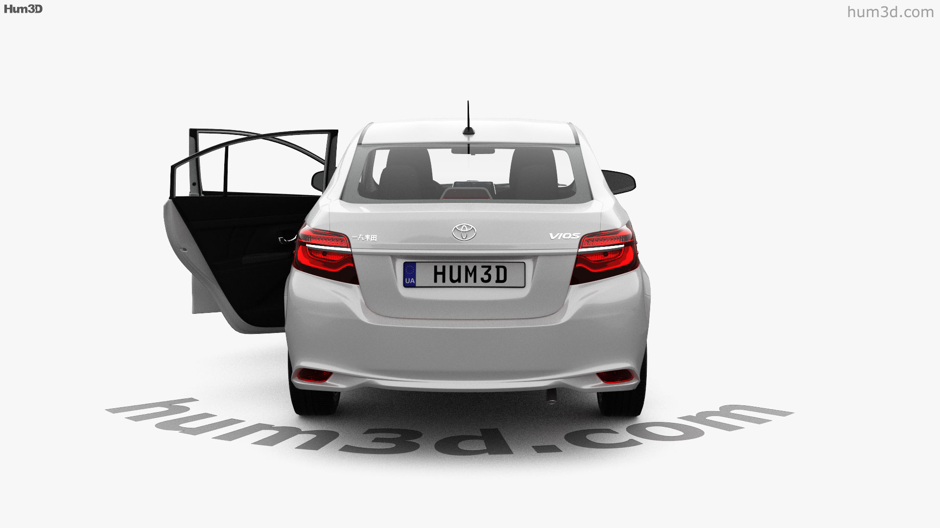 360 view of Toyota Vios CN-spec with HQ interior 2024 3D model ...