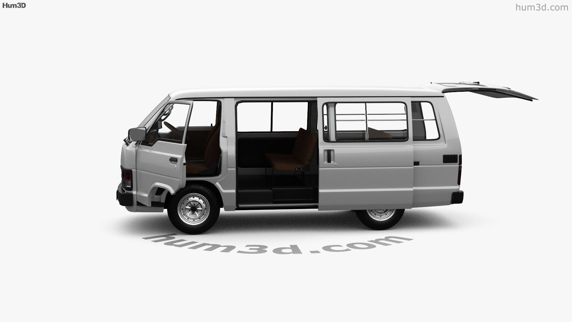 360 view of Toyota Hiace Passenger Van with HQ interior 1985 3D model ...