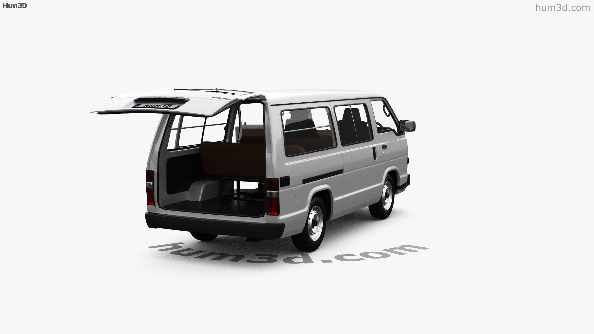 360 view of Toyota Hiace Passenger Van with HQ interior 1985 3D model ...