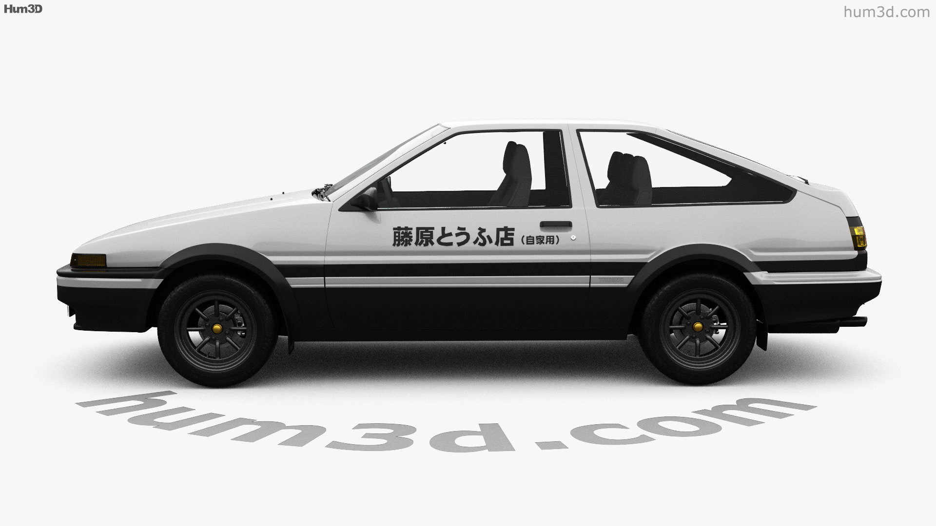 360 view of Toyota Sprinter Trueno Initial D 3-doors 1989 3D model ...