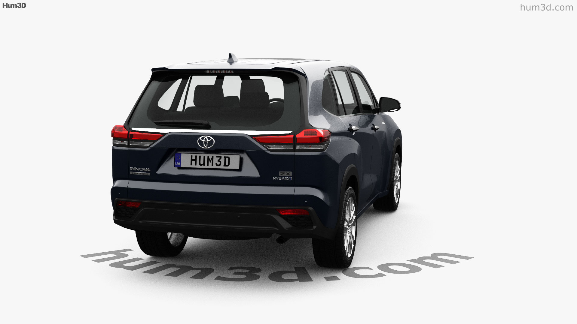 360 view of Toyota Innova Hycross 2024 3D model - 3DModels store