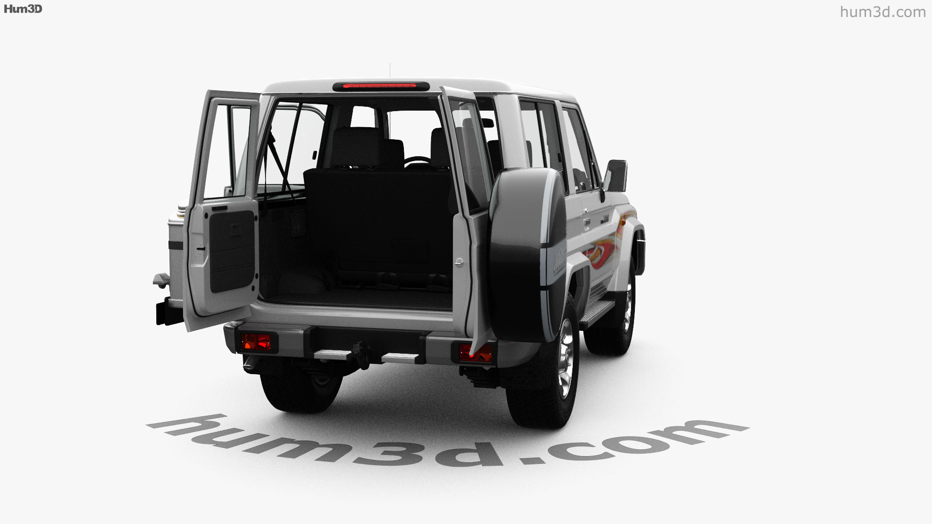 360 view of Toyota Land Cruiser 3-door VXR with HQ interior 2020 3D ...