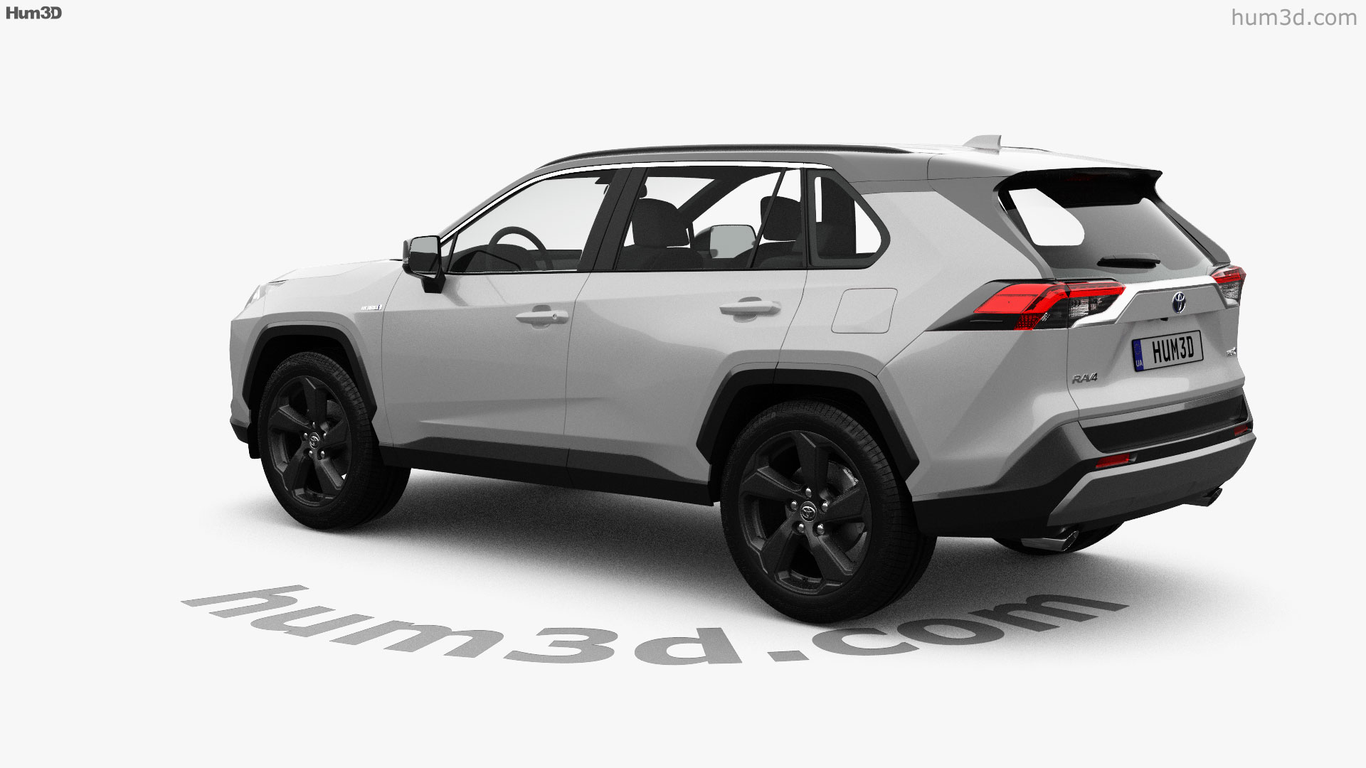 360 view of Toyota RAV4 hybrid Style 2022 3D model - 3DModels store