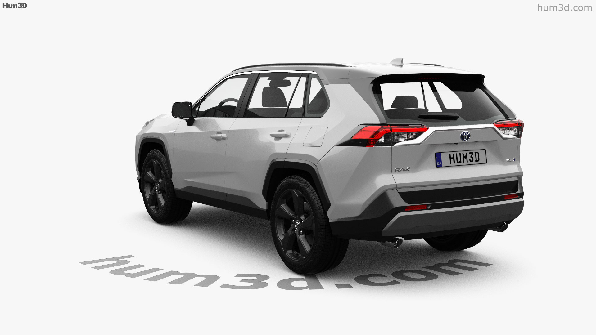 360 view of Toyota RAV4 hybrid Style 2022 3D model - 3DModels store