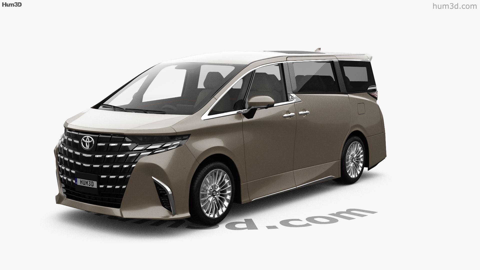 360 view of Toyota Alphard hybrid E-Four Executive Lounge 2025 3D model ...