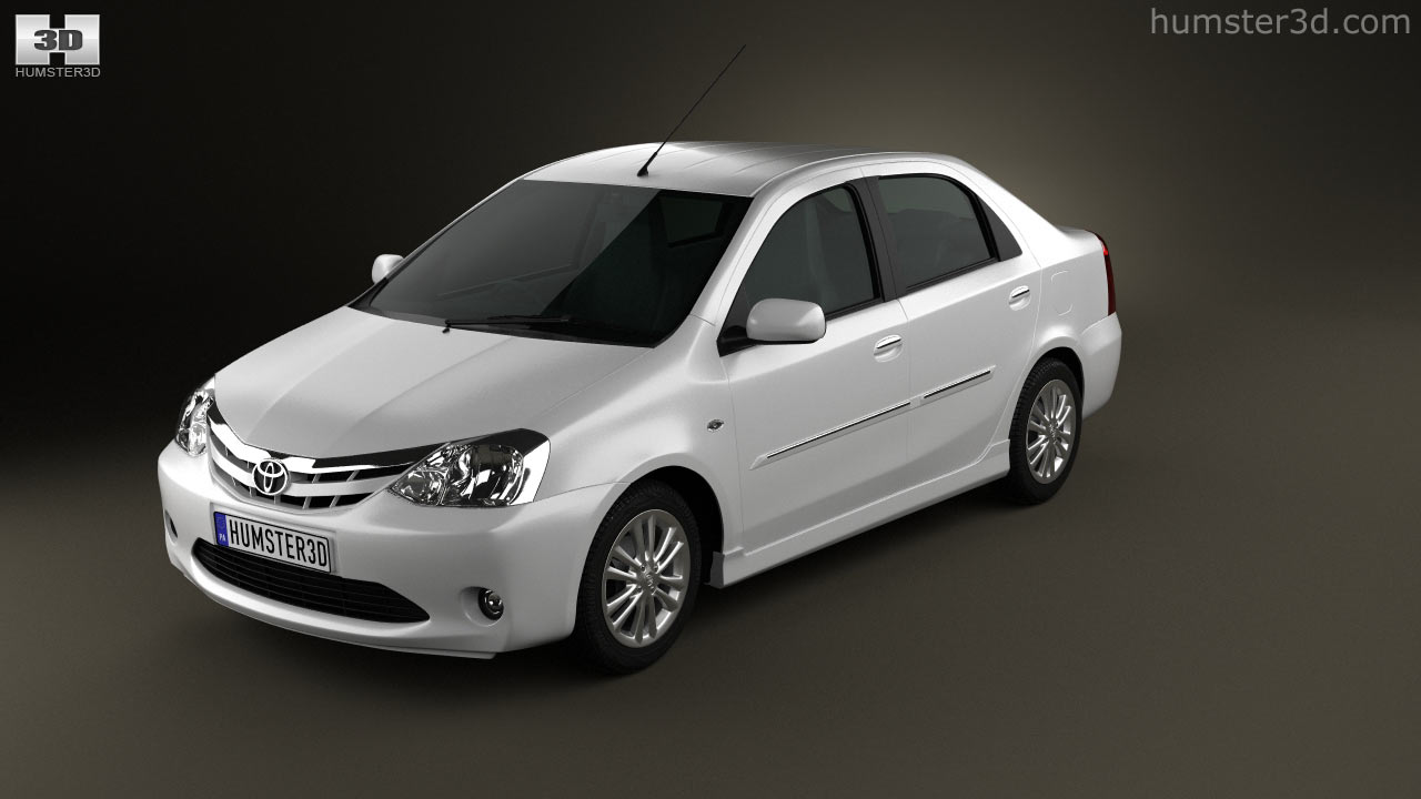 360 view of Toyota Etios 2014 3D model - 3DModels store