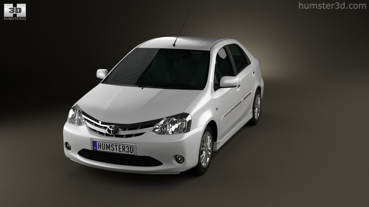360 view of Toyota Etios 2014 3D model - 3DModels store
