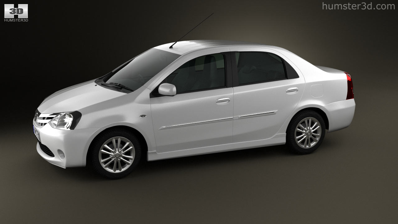 360 view of Toyota Etios 2014 3D model - 3DModels store