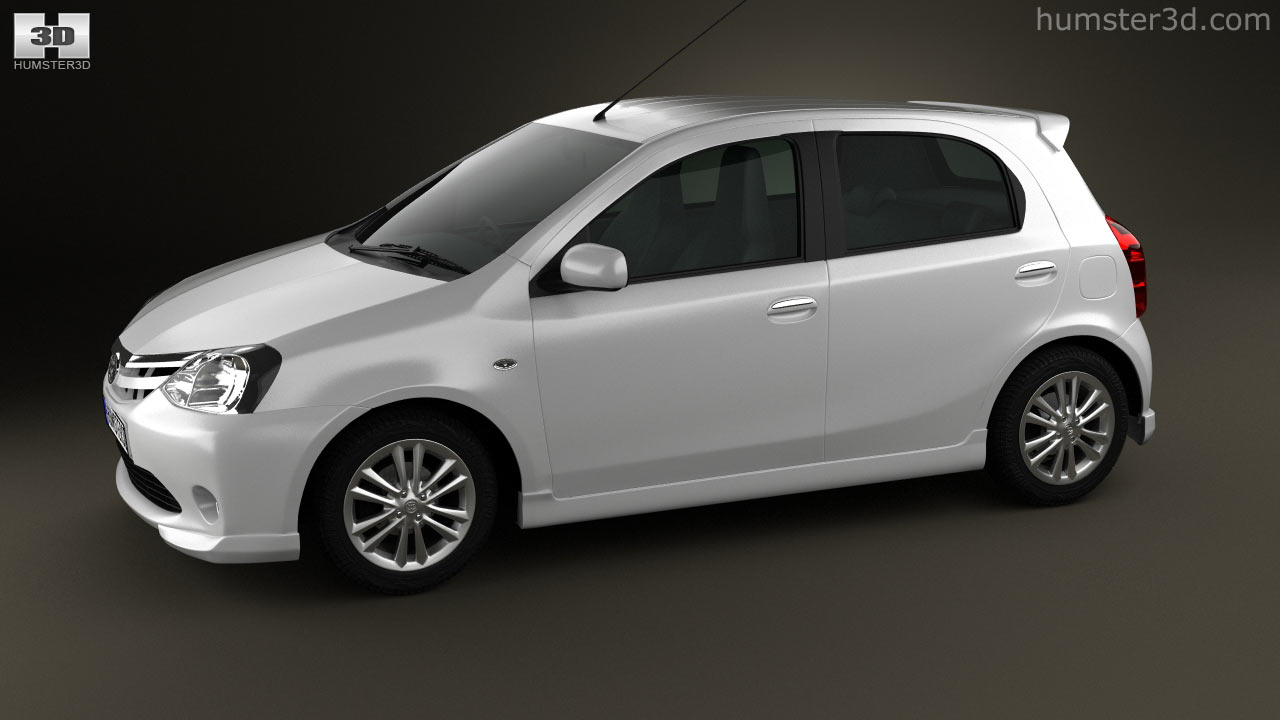 360 view of Toyota Etios Liva 2014 3D model - 3DModels store