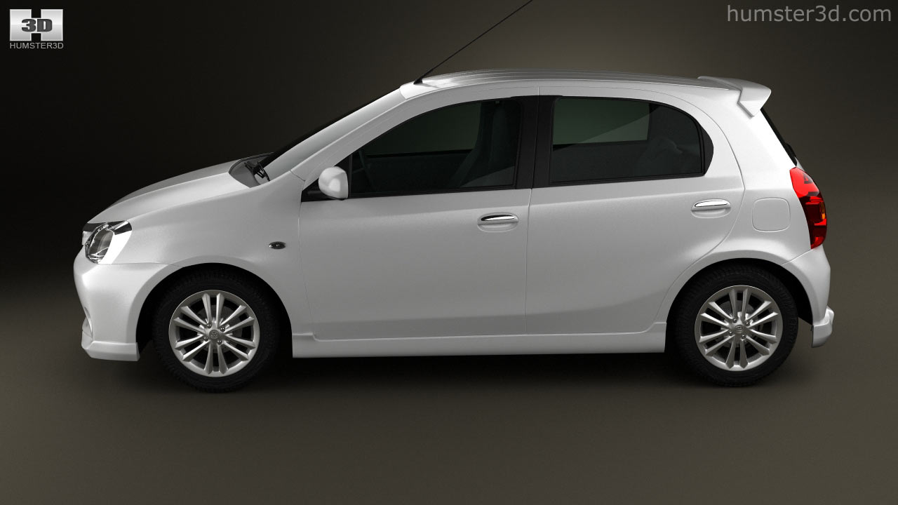 360 view of Toyota Etios Liva 2014 3D model - 3DModels store