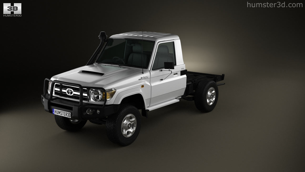 360 view of Toyota Land Cruiser (J70) Cab Chassis GXL 2013 3D model ...