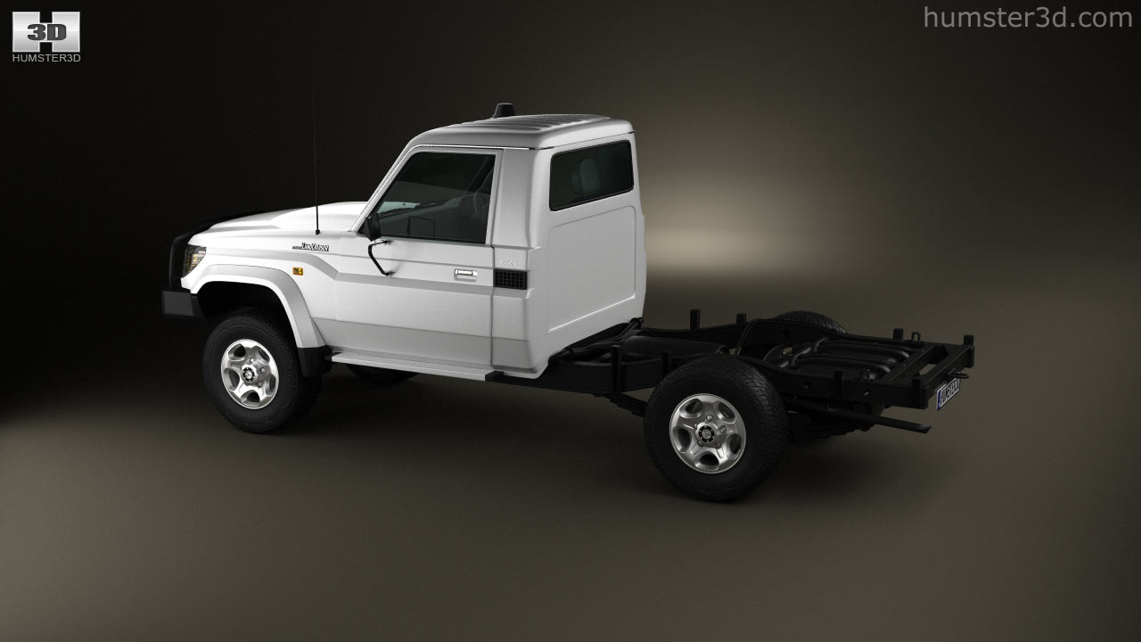 360 view of Toyota Land Cruiser (J70) Cab Chassis GXL 2013 3D model ...