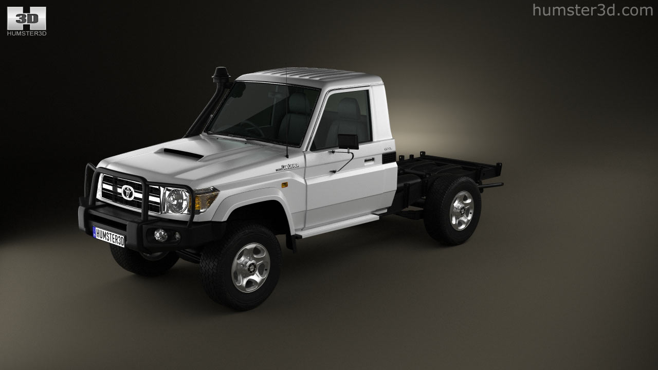 360 view of Toyota Land Cruiser (J70) Cab Chassis GXL 2013 3D model ...