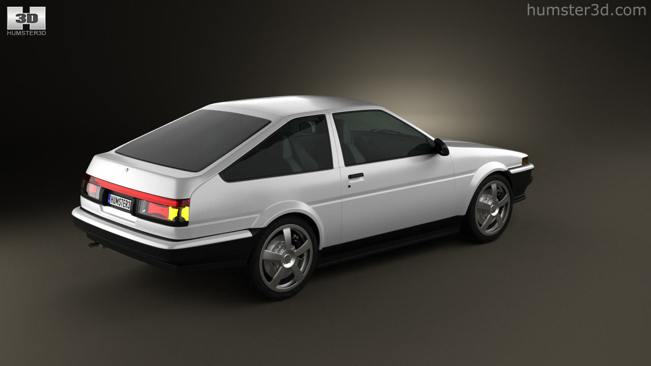 360 view of Toyota Sprinter Trueno AE86 3-door 1985 3D model - 3DModels ...