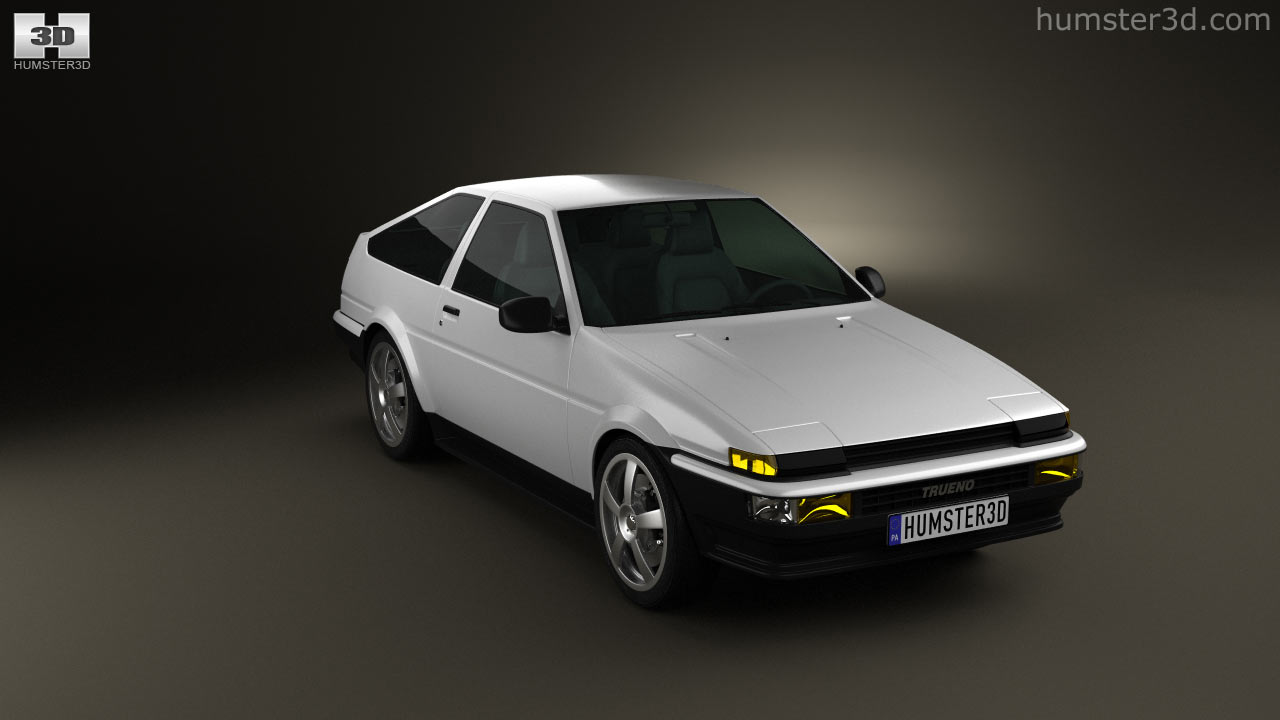 360 view of Toyota Sprinter Trueno AE86 3-door 1985 3D model - 3DModels ...