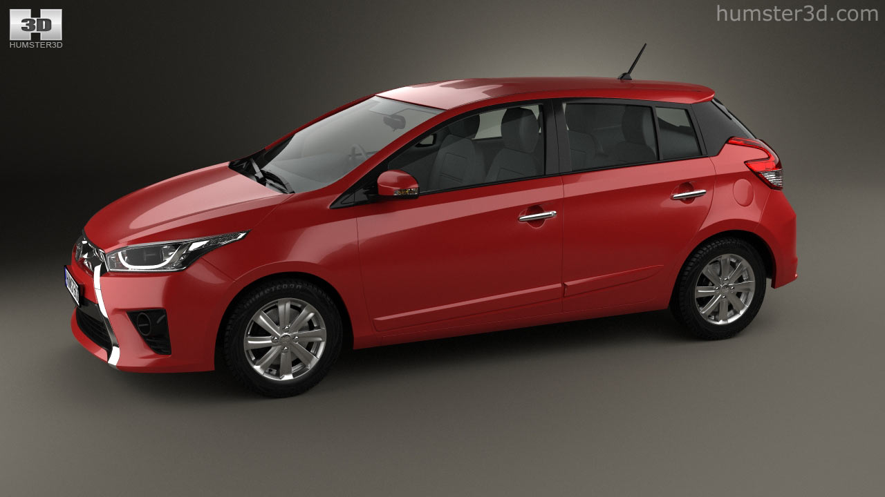 360 view of Toyota Yaris 5-door hatchback 2017 3D model - 3DModels store