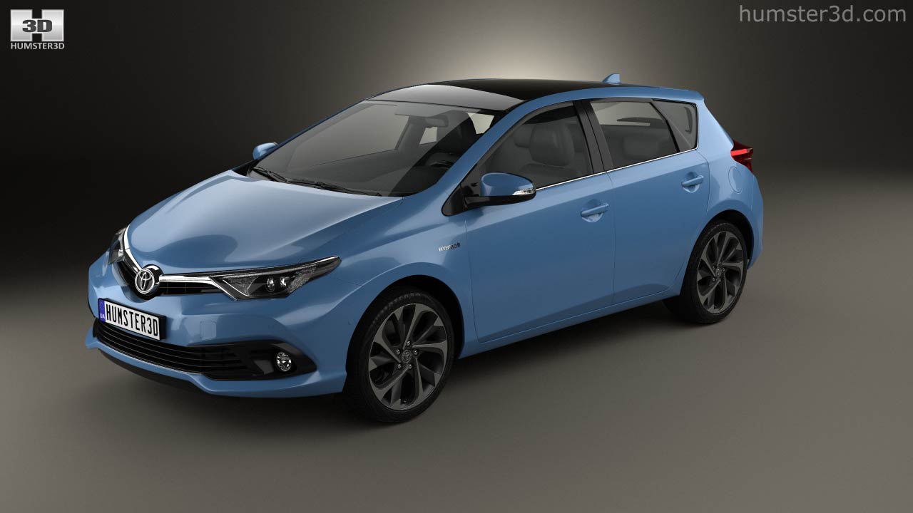 360 view of Toyota Auris hatchback hybrid 2018 3D model - 3DModels store