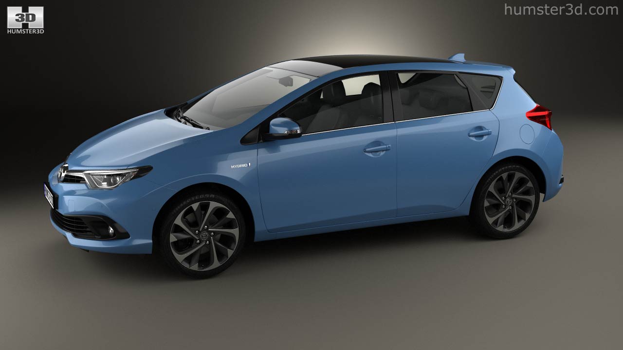 360 view of Toyota Auris hatchback hybrid 2018 3D model - 3DModels store