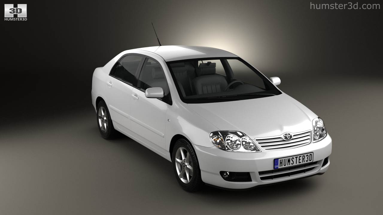 360 view of Toyota Corolla sedan 2007 3D model - 3DModels store