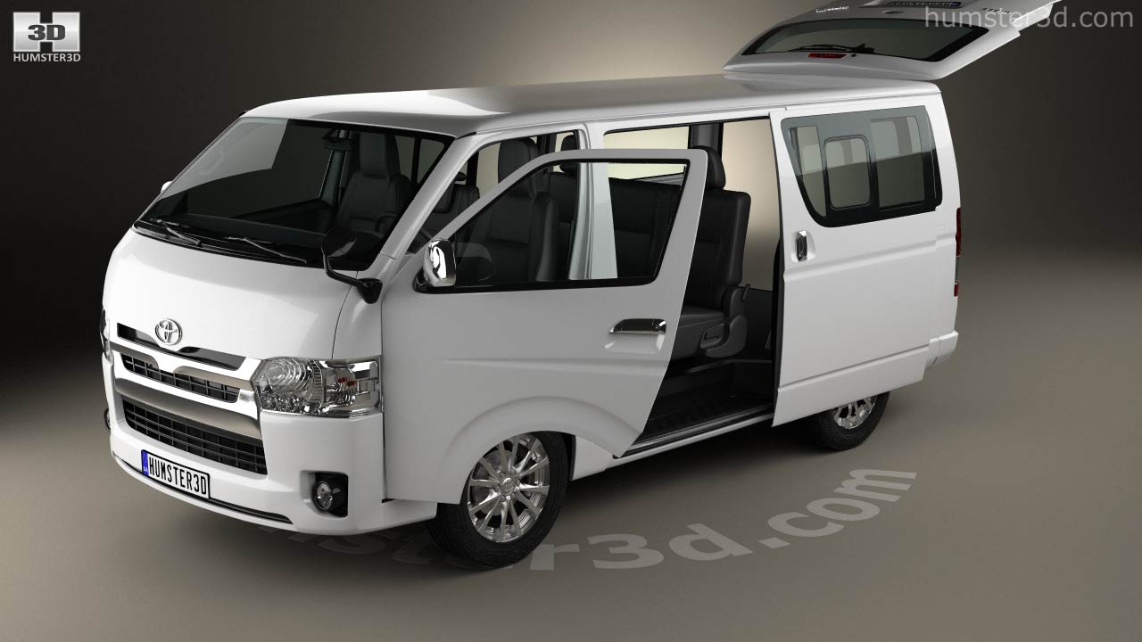 360 view of Toyota Hiace LWB Combi with HQ interior 2014 3D model ...