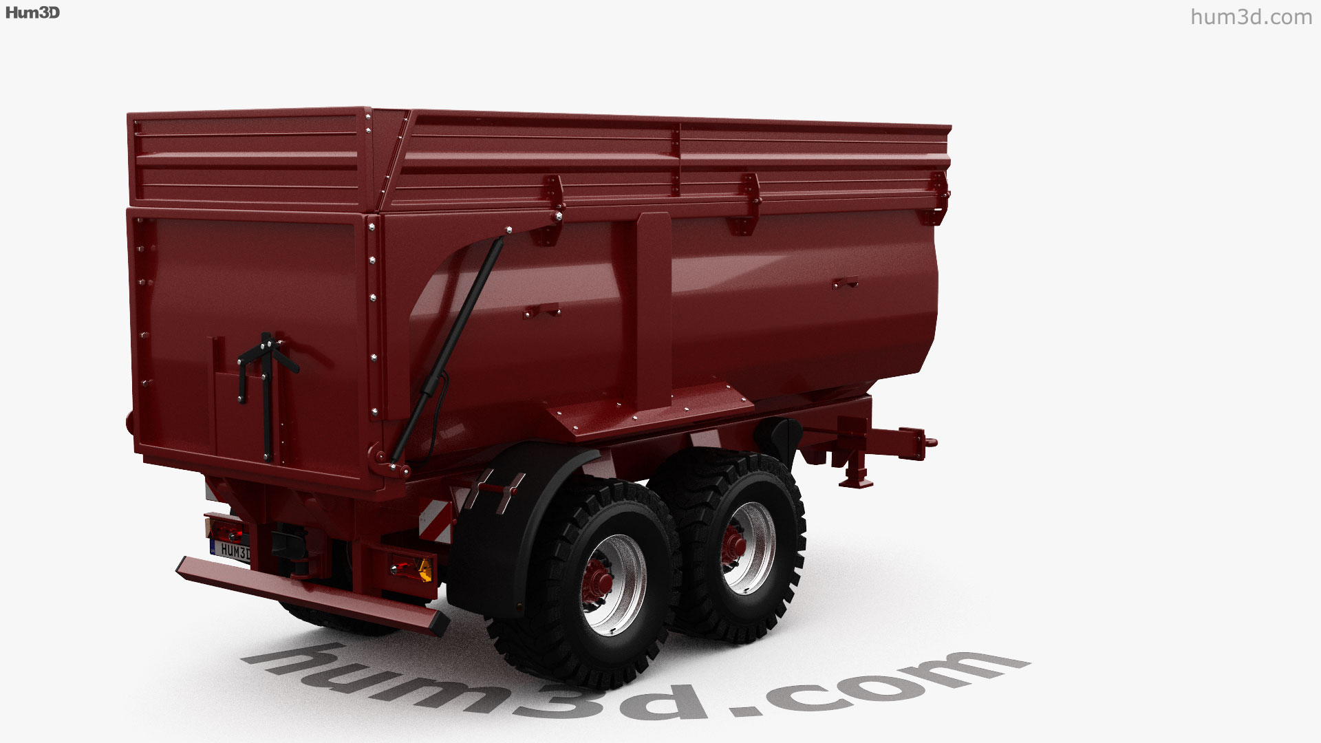 360 view of Krampe Big Body 650 Carrier Farm Trailer 2017 3D model ...