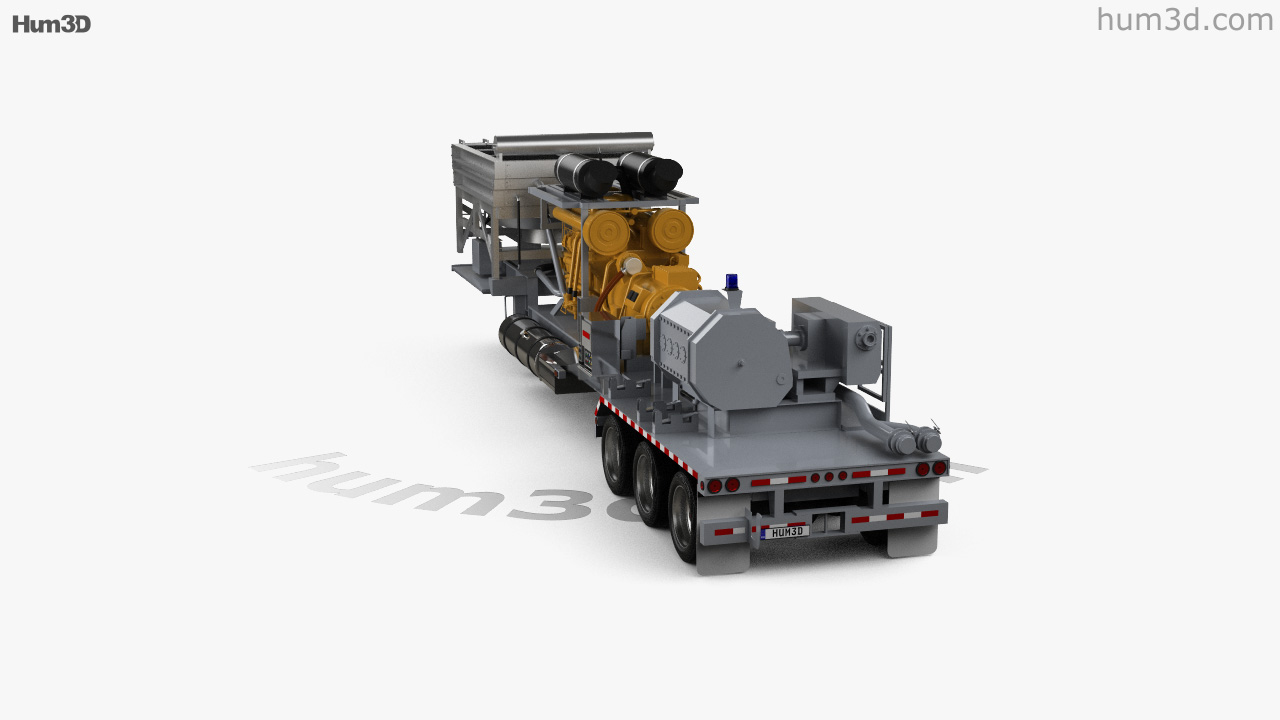 360 view of Fracturing Unit Semi Trailer 2018 3D model - 3DModels store