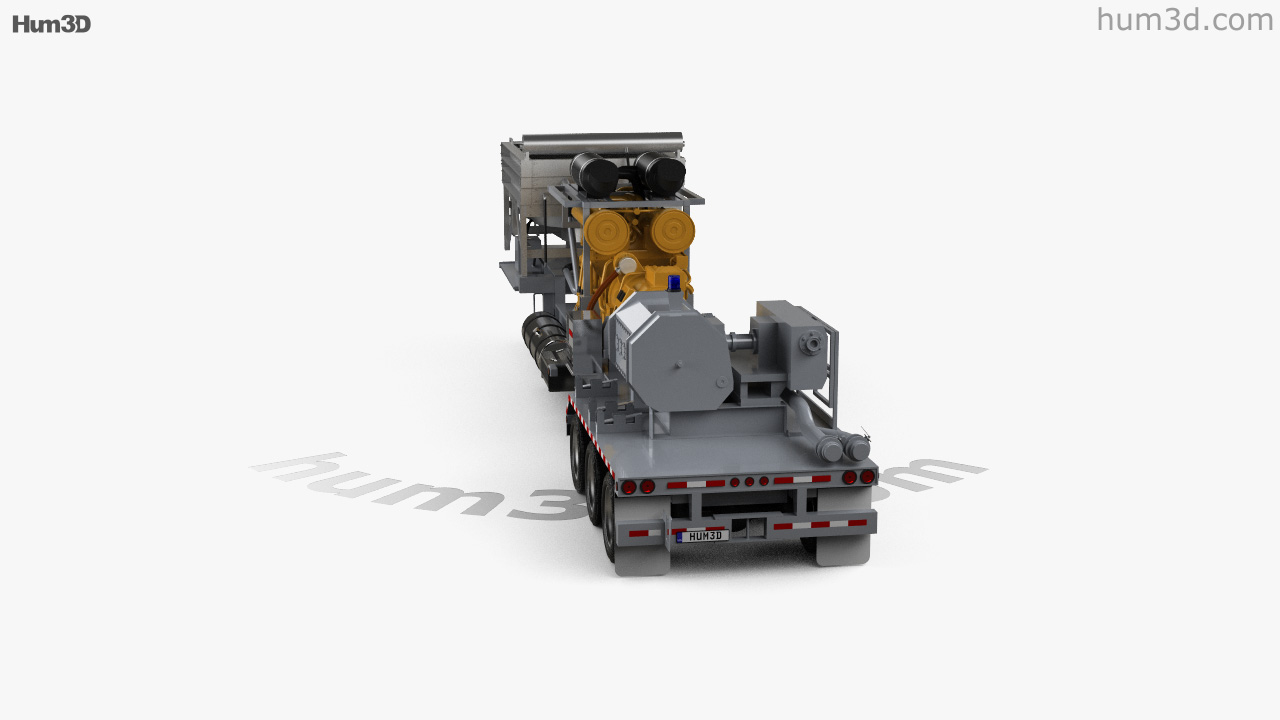 360 view of Fracturing Unit Semi Trailer 2018 3D model - 3DModels store