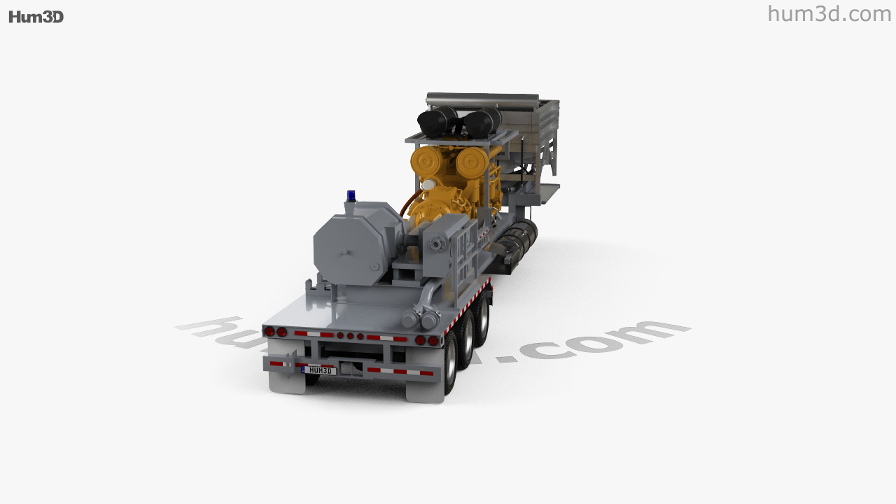 360 view of Fracturing Unit Semi Trailer 2018 3D model - 3DModels store