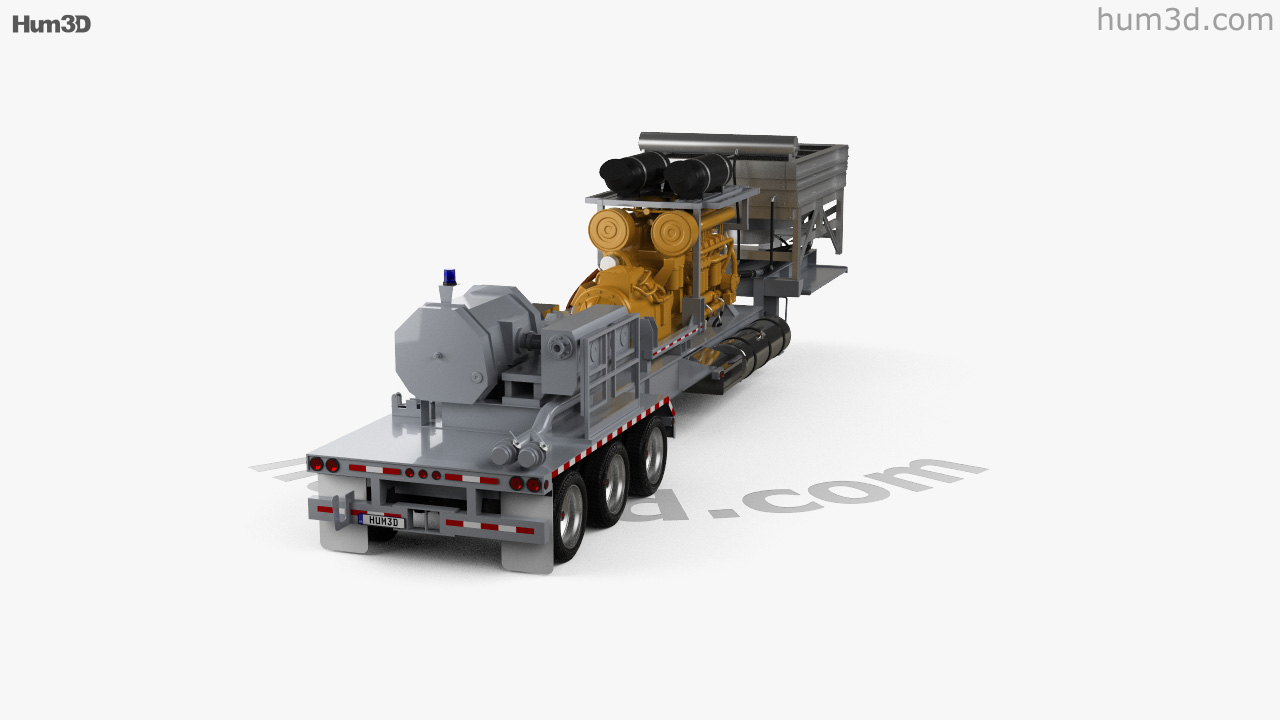 360 view of Fracturing Unit Semi Trailer 2018 3D model - 3DModels store