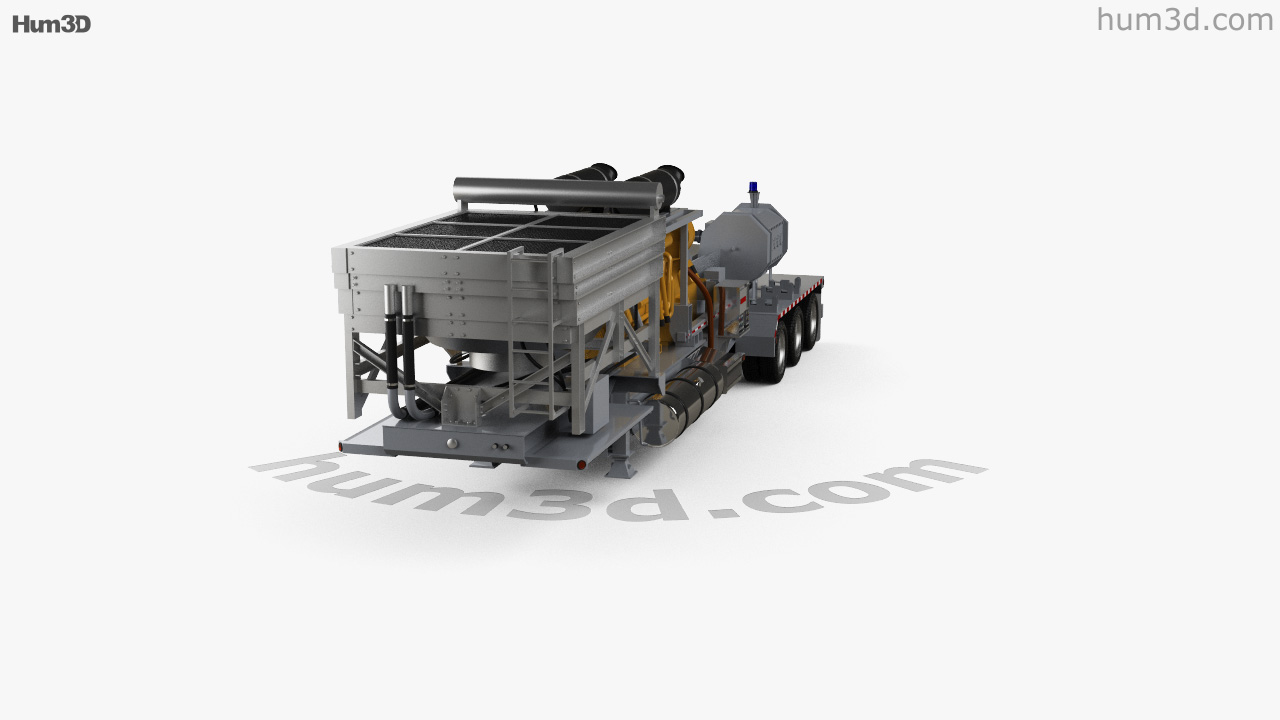 360 view of Fracturing Unit Semi Trailer 2018 3D model - 3DModels store
