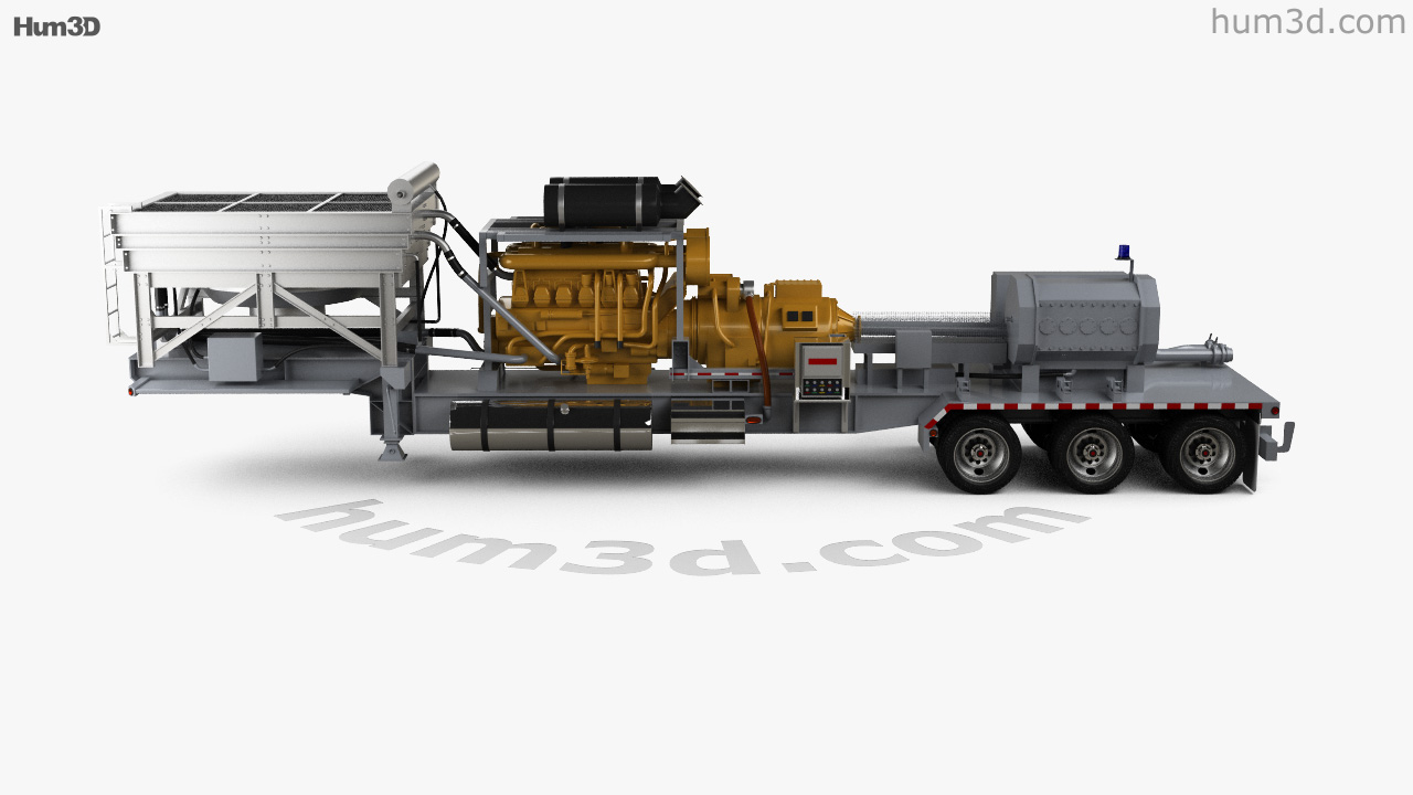 360 view of Fracturing Unit Semi Trailer 2018 3D model - 3DModels store