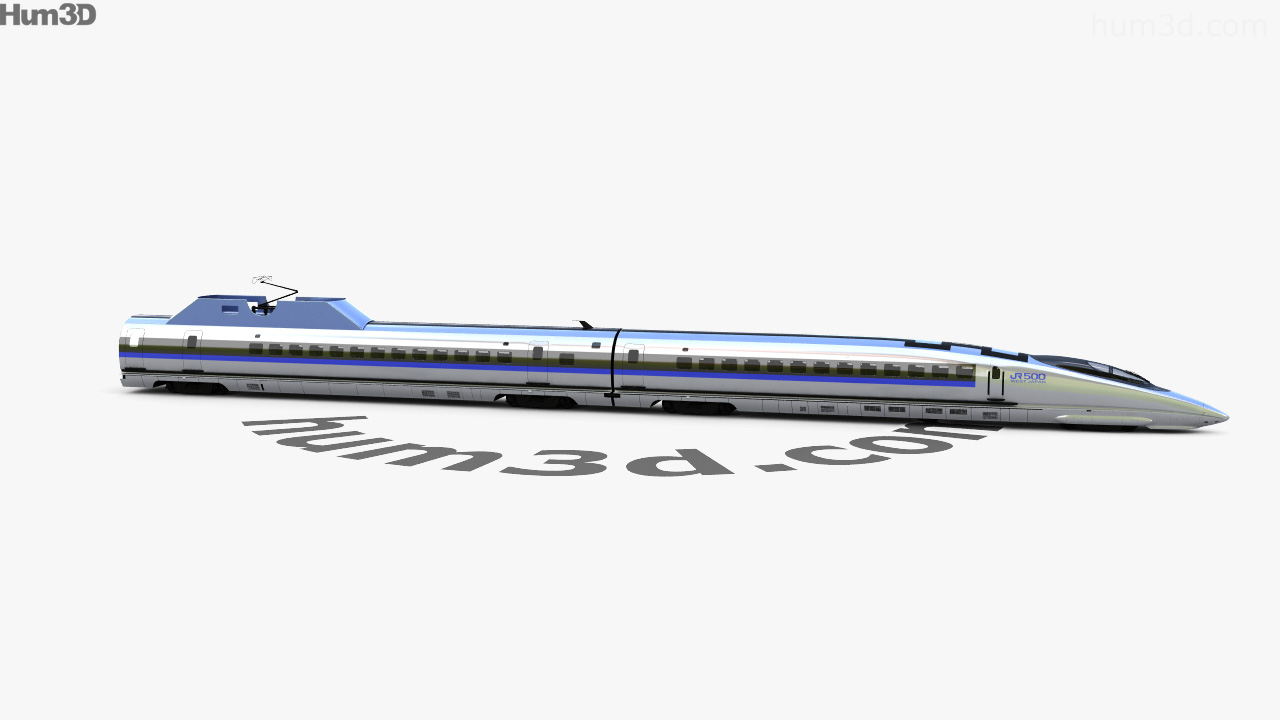 360 view of 500 Series Shinkansen High-speed Train 3D model - 3DModels ...