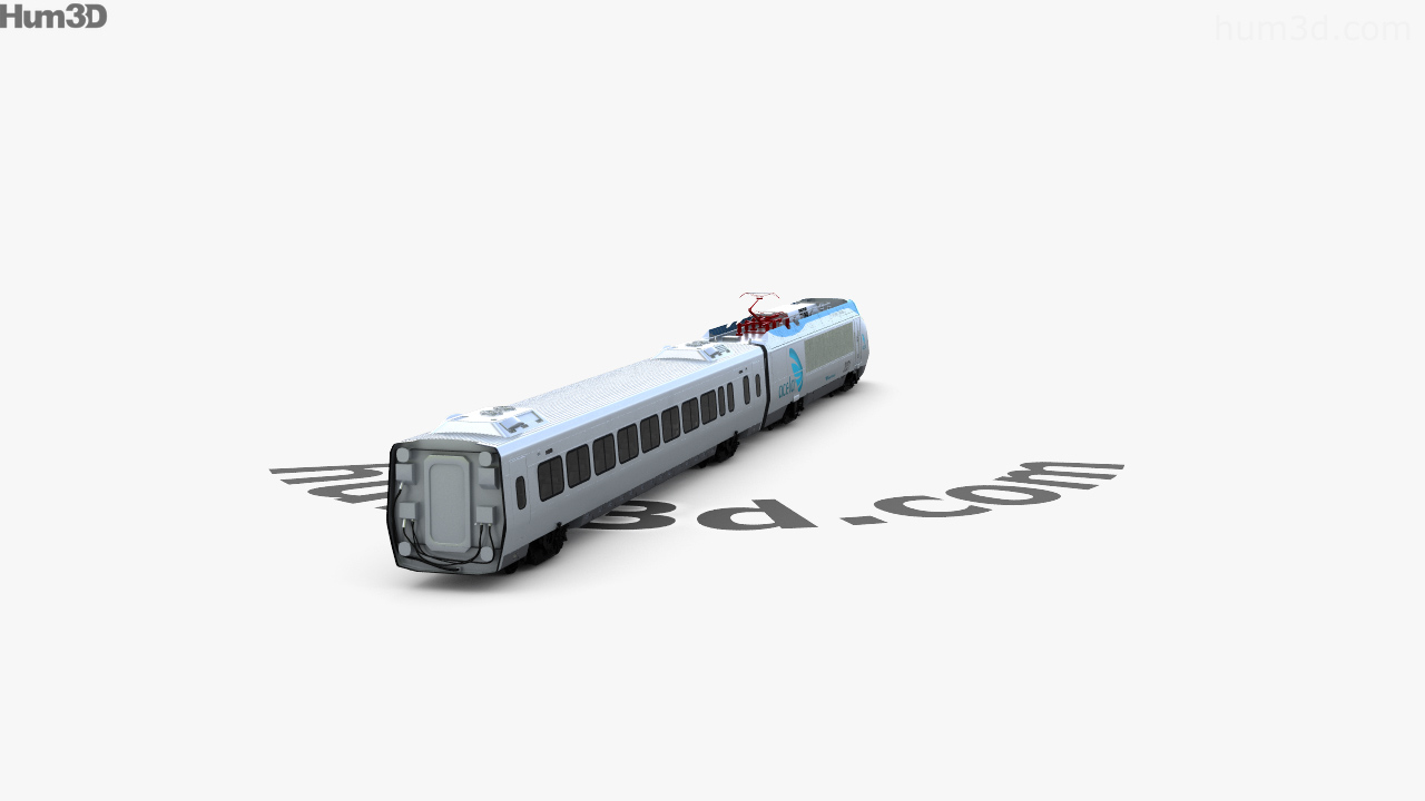 360 view of Amtrak Acela Express Train 3D model - 3DModels store