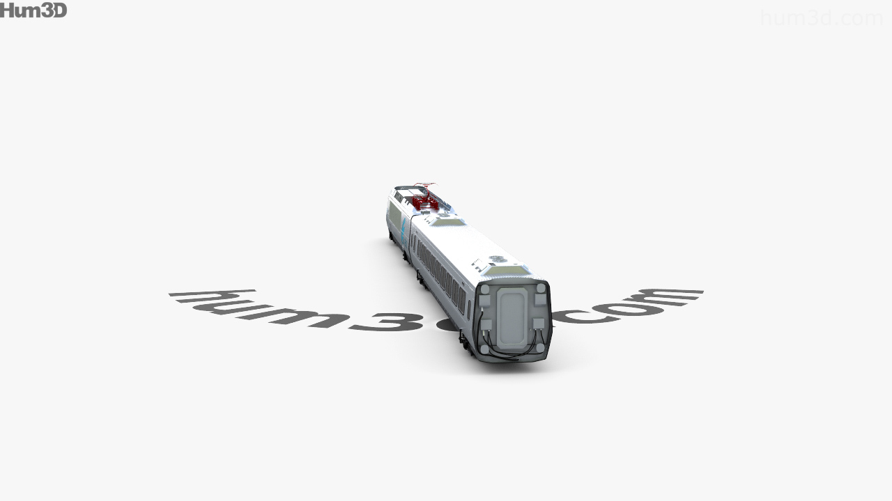 360 view of Amtrak Acela Express Train 3D model - 3DModels store